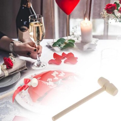 1PC Wooden Hammer Mini Mallet Carving Chocolate Seafood Lobs