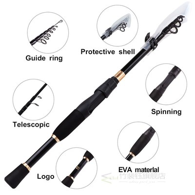 Sougayilang Telescopic Fishing Rod ltralight Weight Spinning