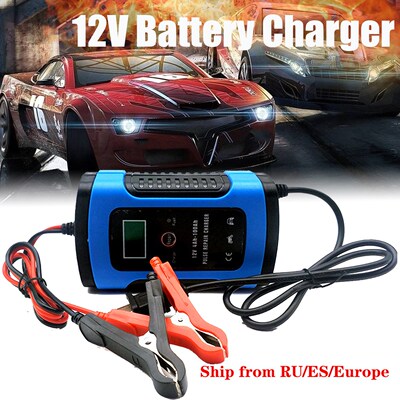 12V 6A LCD Smart Fast Car Battery Charger for Auto Motorcycl