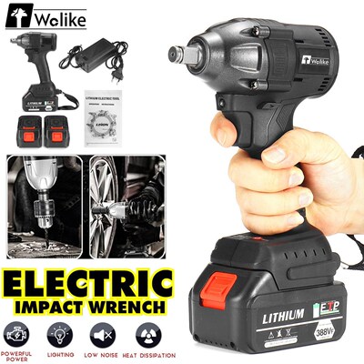 WOLIKE 22890mAh 388VF Brushless Electric Impact Wrench 1/2 L