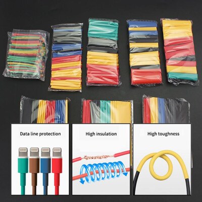 500/530Pcs Wire Shrink Tubing Heat Cable Sleeving Insulation
