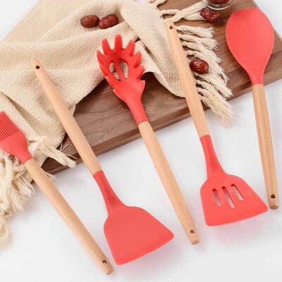 Kitchen Utensils Set 11Pcs Silicone Utensils Kitchenware 适