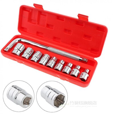 10pcs / set Auto Repair Socket Wrench Chrome Vanadium Steel