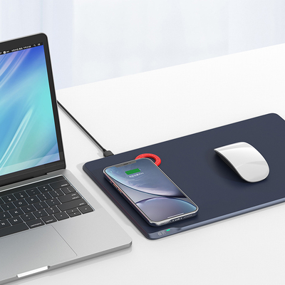 成者15W无线快充PU材质鼠标垫