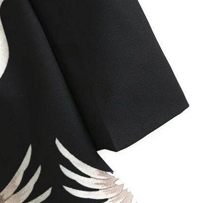 极速.Chanes print Sashes Waist Black Blazer New WomaXn Shawl