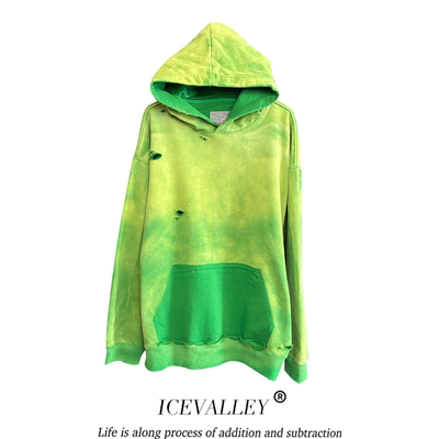 MELANIN 黑色素刺青 美式重磅小众百搭无性别破坏感宽松连帽卫衣