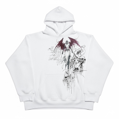 MELANIN 黑色素刺青浪漫朋克暗黑系插画亚文化中性潮衣连帽卫衣