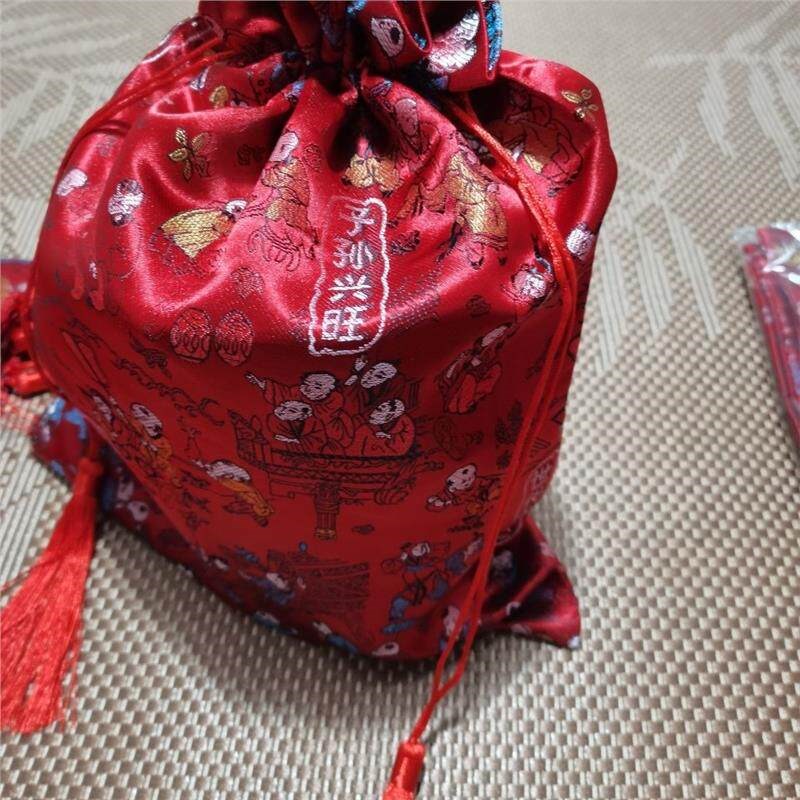 速发方陪嫁喜庆新娘结婚子孙袋世代百子图包子孙桶结婚用的喜袋婚