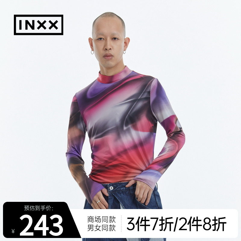 【INXX】RECYANCLE潮牌个性情侣款印花长袖T恤RKB2300023_虎窝淘