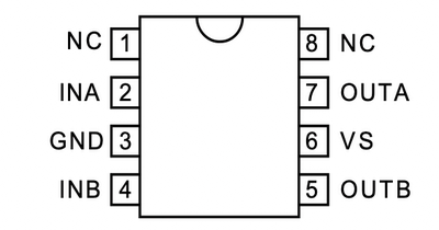 双3A峰值低端MOSFET驱动器