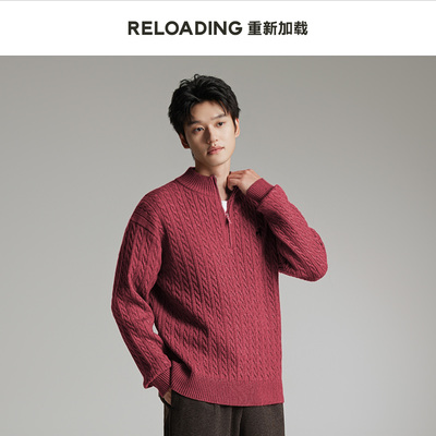 重新加载静奢学院风小鹿绞花毛衣