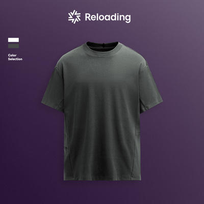 【紫标】重新加载 40支高弹罗纹后背机能反光条短袖T恤松弛感男装