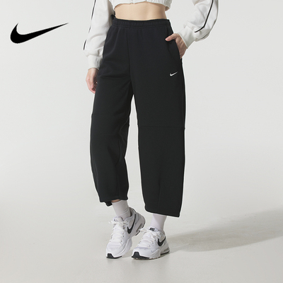 耐克nike女裤2025新款运动加绒保暖针织休闲九分裤长裤IM7475-010