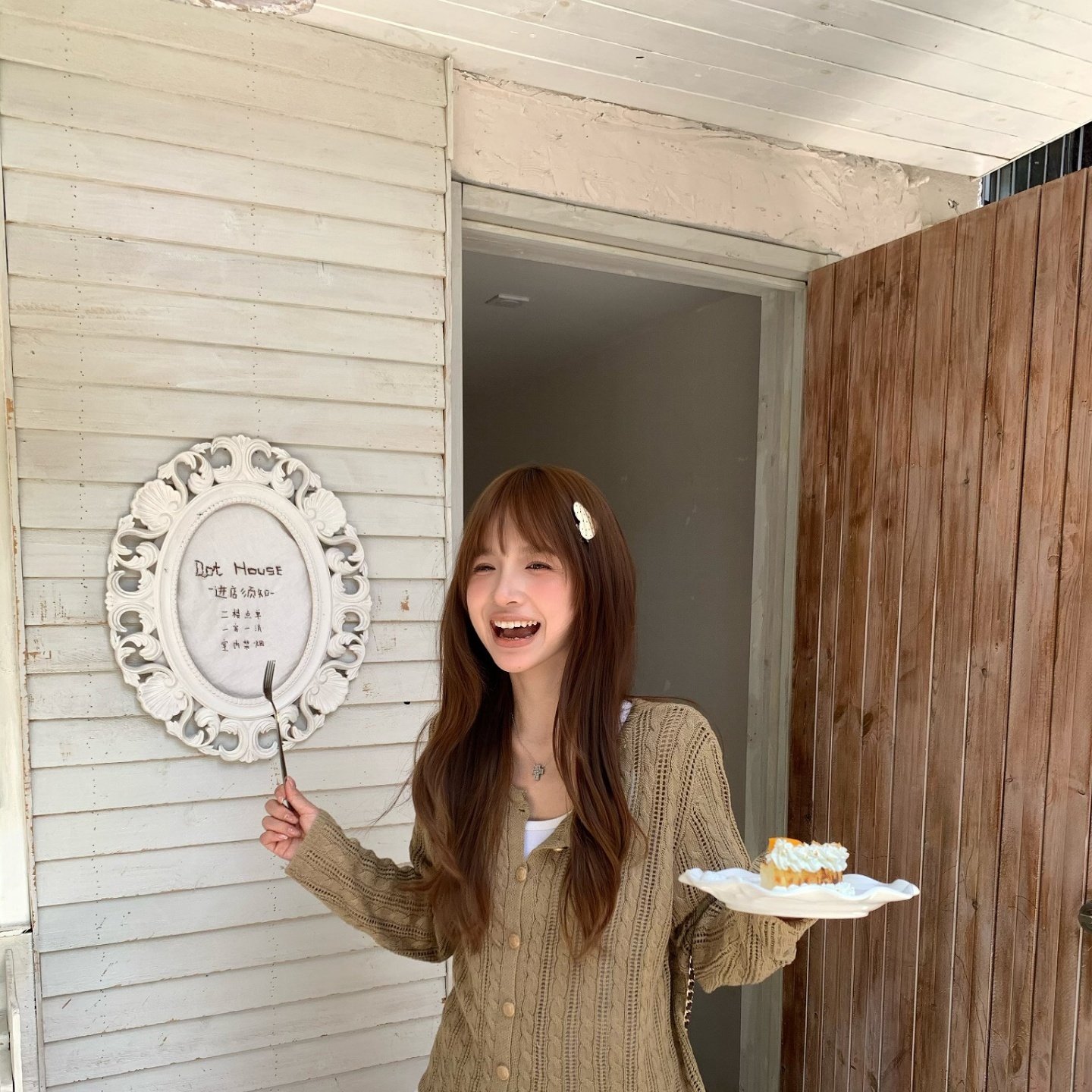 实拍 针织开衫女秋季穿搭2026新款韩系长袖上衣韩系宽松毛衣外套