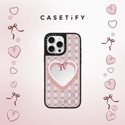 CASETiFY 甜心格纹 适用于iPhone16ProMax/16Pro/iPhone15ProMax/15Pro镜面手机壳