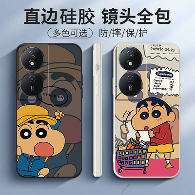蜡笔小新适用华为荣耀畅玩50plus手机壳CLK一AN00全包防摔CLKAN硅胶ANOO女honor玩畅puls保护套男5Oplus外壳