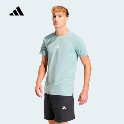 adidas阿迪达斯速干运动上衣舒爽训练健身服26夏男短袖T恤 HZ9649