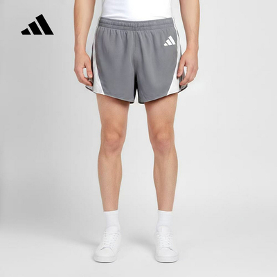 adidas阿迪达斯速干透气跑步训练运动裤复古撞色夏男短裤 LC8177