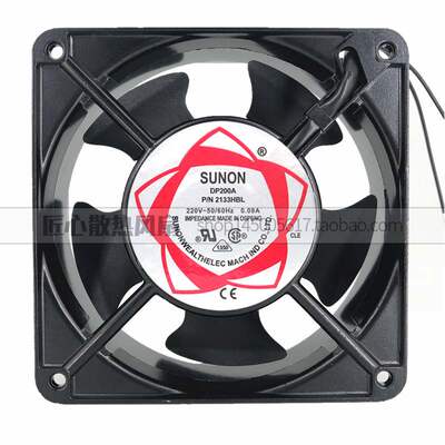 建准SUNON DP200A 2133HBL 13538 220V双滚珠轴承散热风扇13.5cm