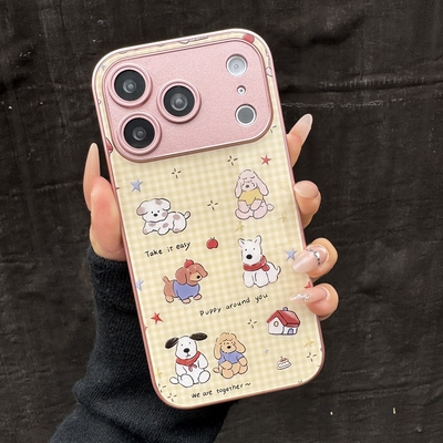 格纹西高地玻璃款手机壳适用vivo