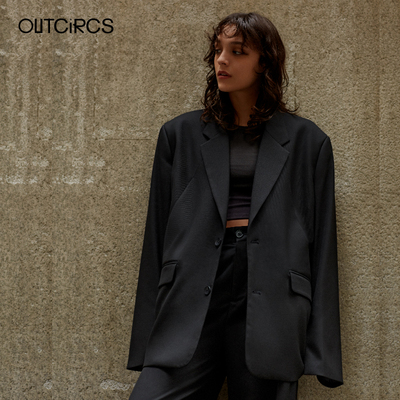 OUTCiRCS隐藏口袋长袖西装外套