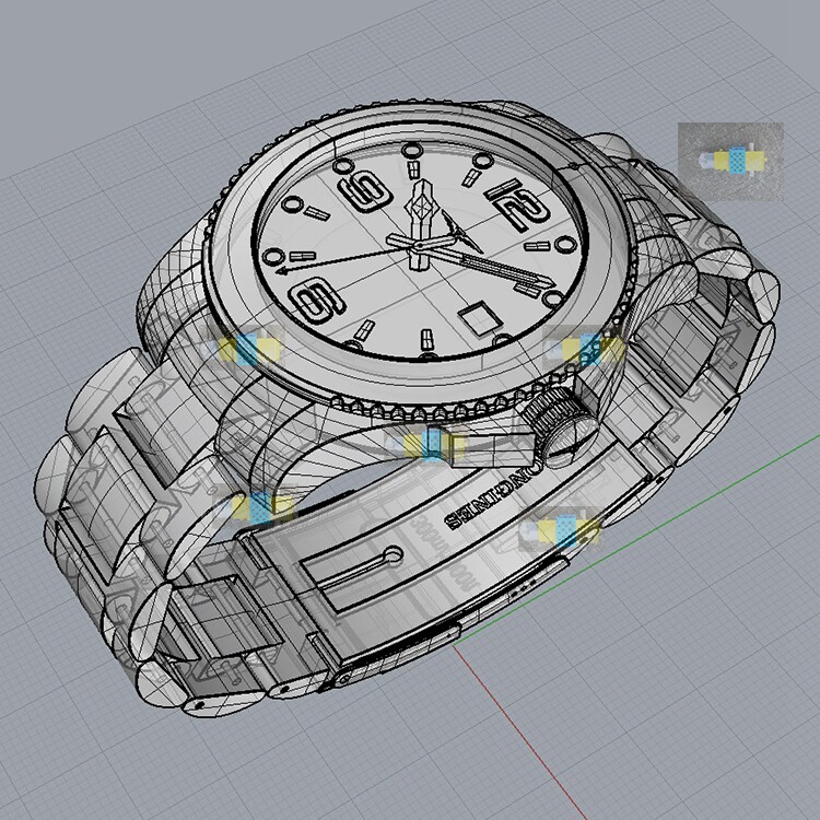 2款高精度机械手表腕表犀牛建模Rhino/3DMAX/C4D/MAYA 3D模型素材