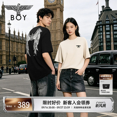 【夜光宝盒】BOYLONDON夏季活力多巴胺短袖26年男女纯棉T恤N01949