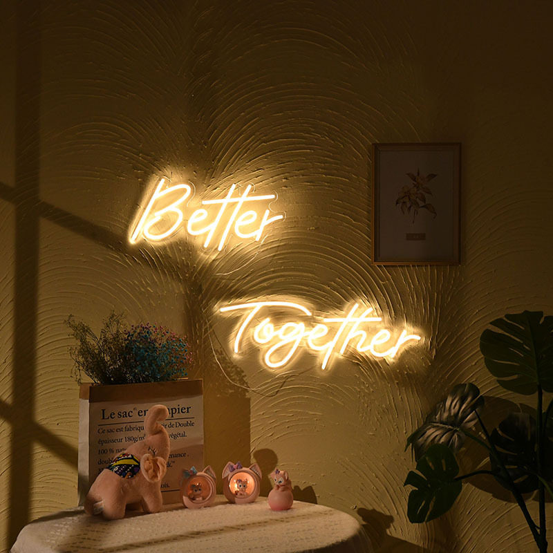 英文字母霓虹灯 bettertogether告白背景装饰灯 表白求婚发光灯牌