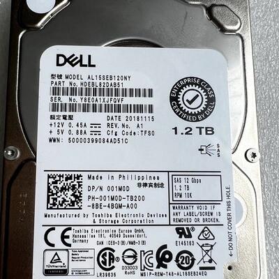 DELL AL15SEB120NY HDEBL82DAB51 001M0D 01M0D SAS 12G 1.2T硬盘