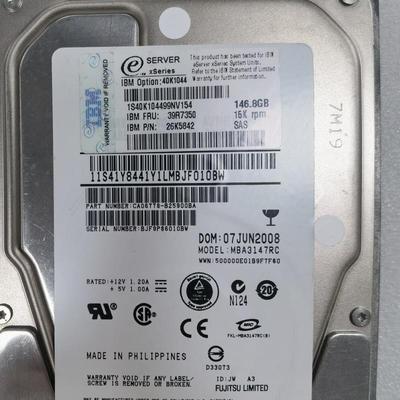 IBM 40K1044 39R7350 26K5842 146G 15K SAS 服务器硬盘