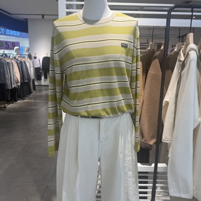 indiciatheL2A6ZZ008专柜正品标记女装条纹针织衫气质吊牌价699