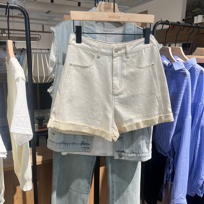 Indicia6B405DK266F专柜正品标记短裤休闲牛仔裤百搭吊牌价489