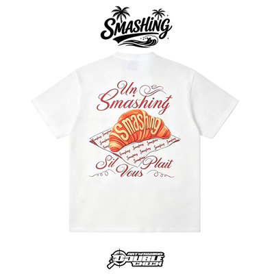 【SMASHING】Croissant-style dinner rolls浮绘牛角餐包白色短袖