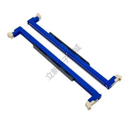 现货 DDR4内存插槽插座  DIP连接器288pin 1.2V 蓝体白耳立式贴片