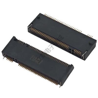 LOTES卡槽NGFF接口SSD固态M.2硬盘 0.5间距67P座子 M-KEY高度3.2H