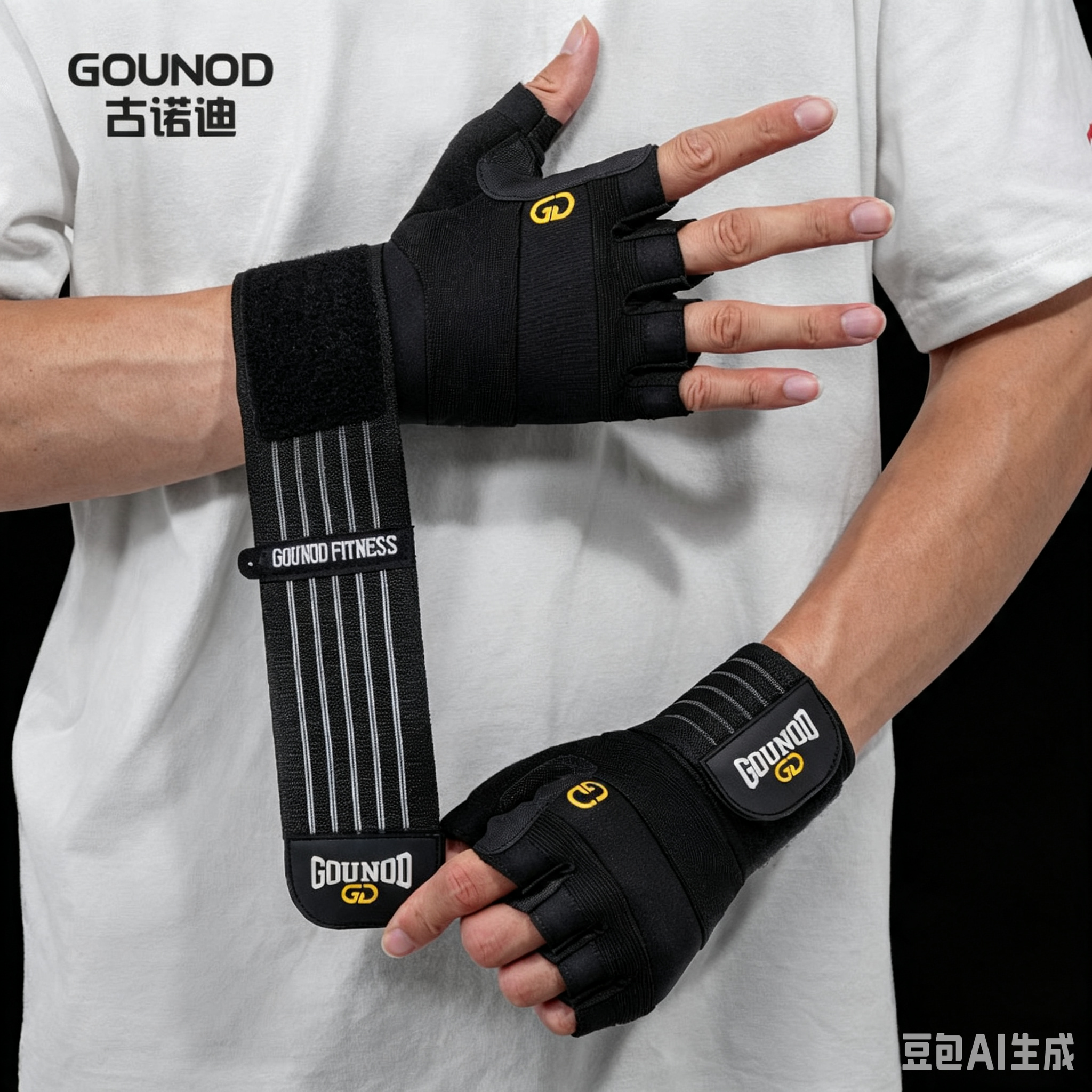 GOUNOD古诺迪半指健身手套男女防滑耐磨虎口加固加厚运动训练手套