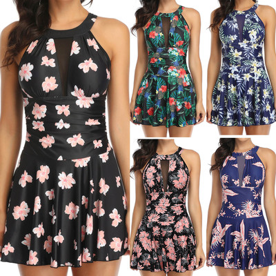 性感遮肚显瘦分体长裙泳衣