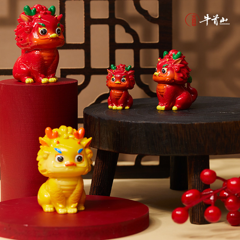 牛首山文创龙喜乐摆件国风禅意摆件书房客厅装饰品南京文旅纪念品