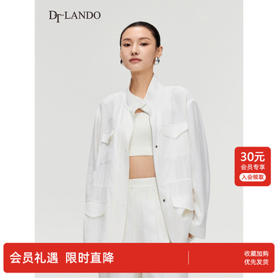 DTLANDO/商场同款2026年春季新品女装简约工装风廓形休闲夹克外套