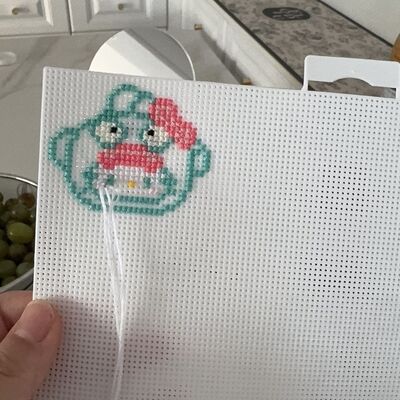 手工diy十字绣塑料板14CT刺绣像素洞洞板绣布网格布卡包冰箱贴