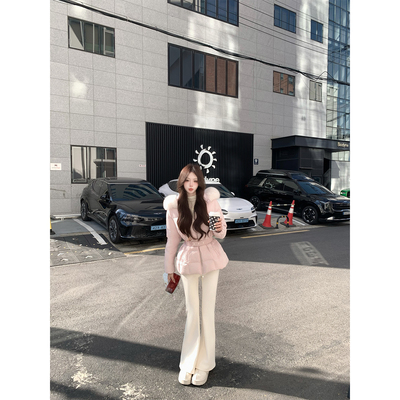 八盖pinkypiggy两色微喇长裤