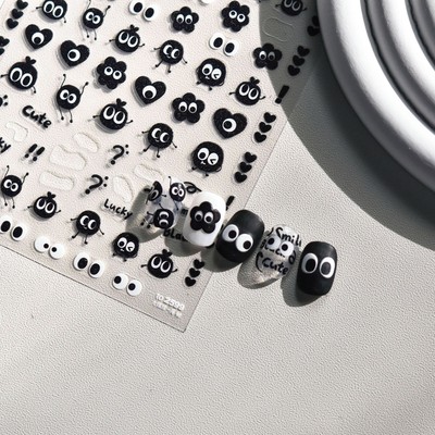 浮雕款小煤球美甲指甲贴