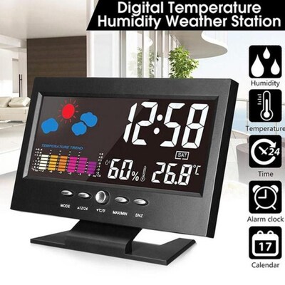 1pcs Clock Radio Electric Desktop Alarm Clock With Projectio