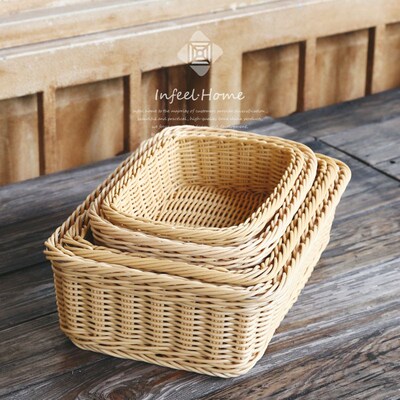 Fruit basket of sitting room plastic tray rectangle