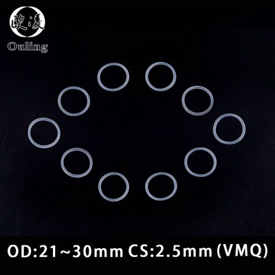 5PC/lot Silicone Ring Silicon/VMQ O ring 2.5mm Thickness OD2