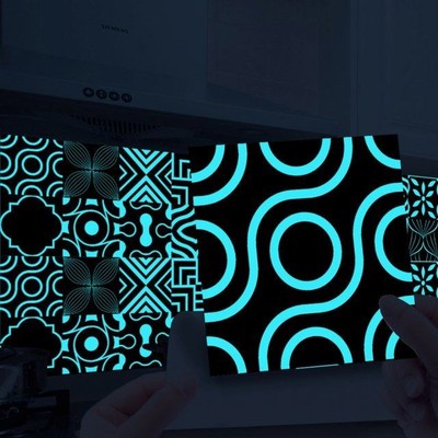 10pcs Luminous Wall Sticker Self-adhesive Tiles Sticker Remo