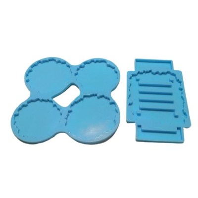 Coaster+Stand Set Epoxy Resin Mold Cup Mat+Holder Silicone M
