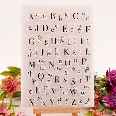 Alphabet Silicone Clear Seal Stamp DIY Scrapbooking Embossin