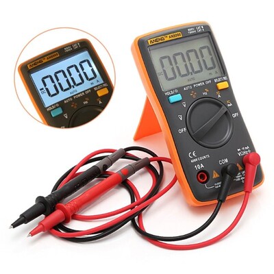 AN8000 Digital Multimeter 4000 Counts AC/DC Auto Range Ohm A