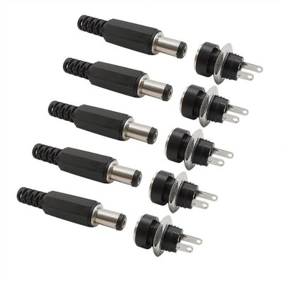 100Pairs 5.5x2.1mm DC Power Male Plug Connector 5.5*2.1mm 2